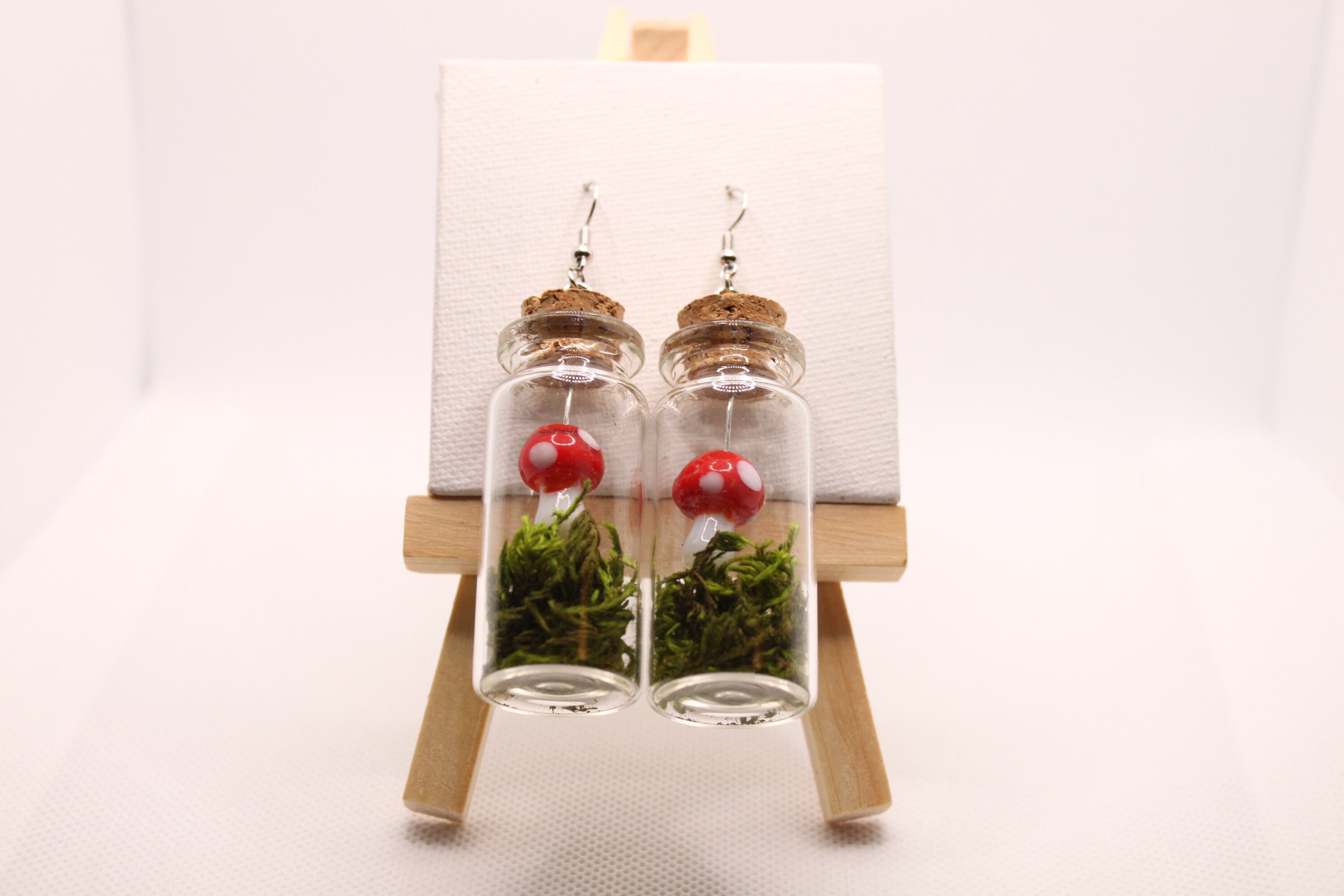 Cottagecore Jar Earrings Weirdcore Earrings Mushroom | Etsy