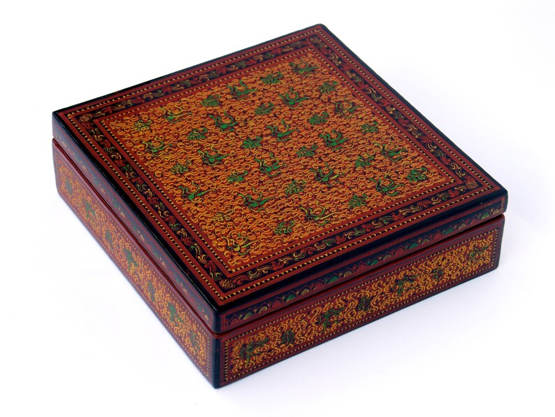 Burmese Lacquerware Box - Etsy