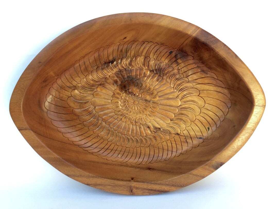 Hand Carved Wood Bowl - Etsy