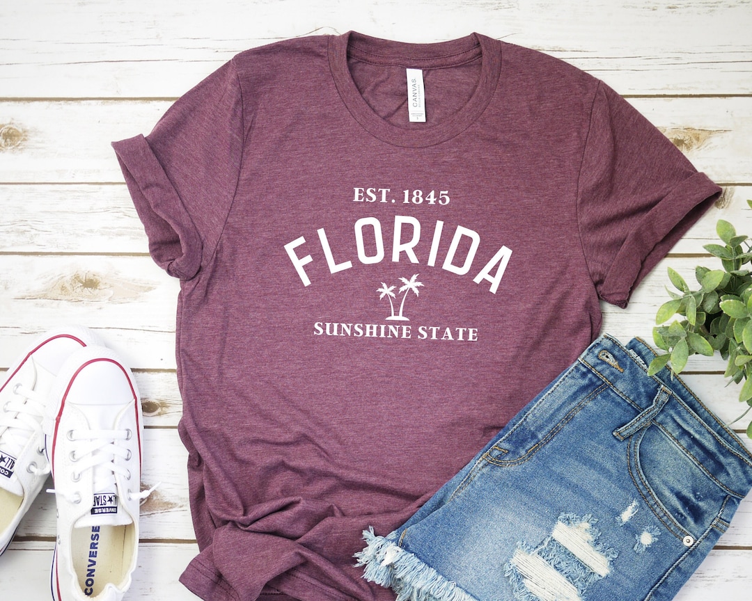 Florida Shirt Florida Gifts Home State Tee Florida Travel - Etsy