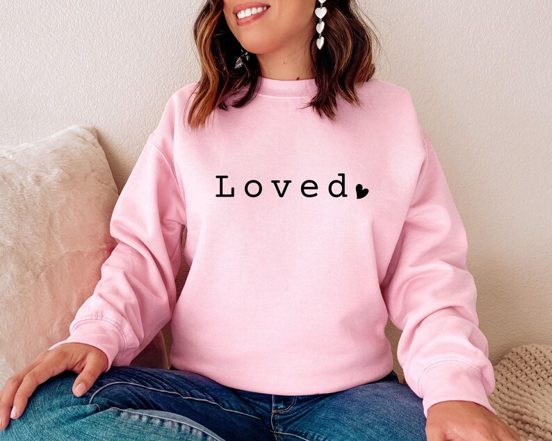 Loved Heart Sweatshirt, Valentine's Day Gift - Etsy