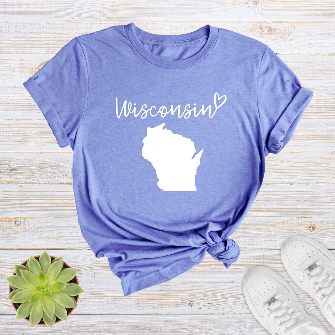 Wisconsin Map Shirt, Wisconsin Girl T-shirt, Home State Shirt ...