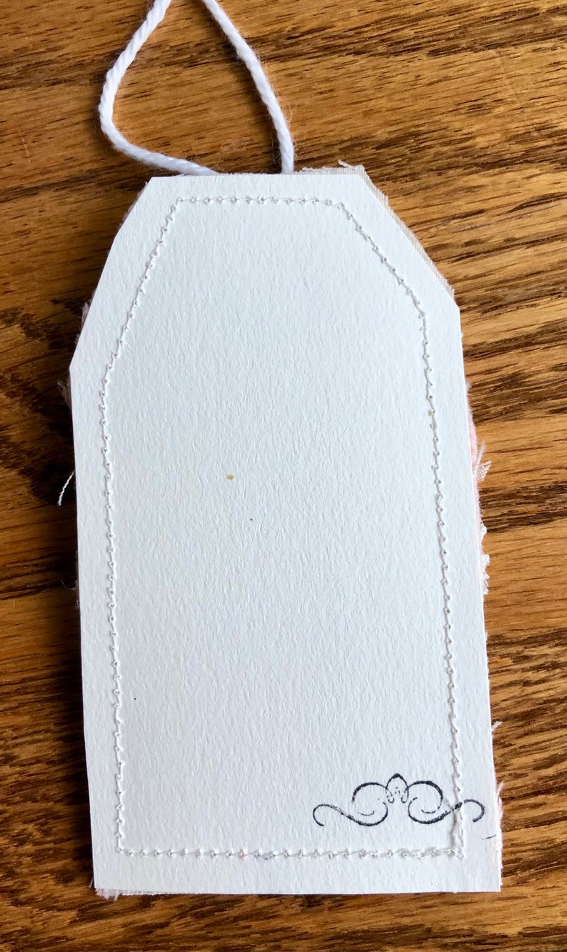 Vintage Quilt Gift Tag, Repurposed Quilt, Label Tag, Junk Journaling ...