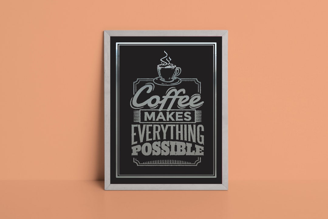 Coffee | Coffee Bean | Poster on A4 | Kitchen Picture | Coffee ...