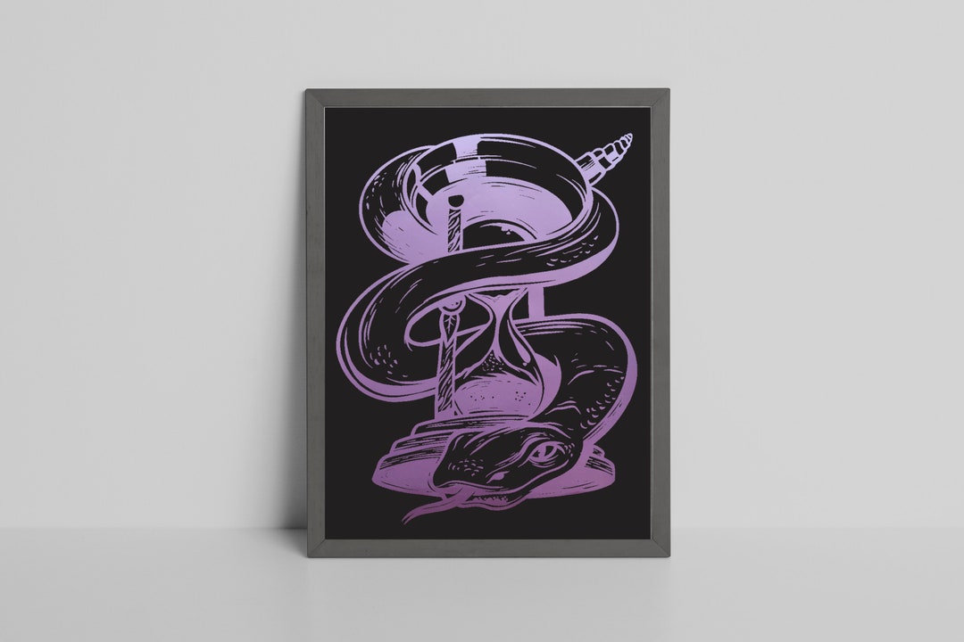 Hourglass | Snake | A4 | Poster | Decoration | Mural | Kunstdruck - Etsy
