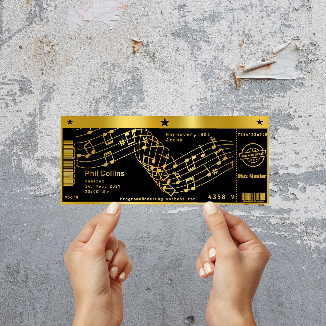 Konzertticket personalisiert Eintrittskarte Ticket Event - Etsy.de