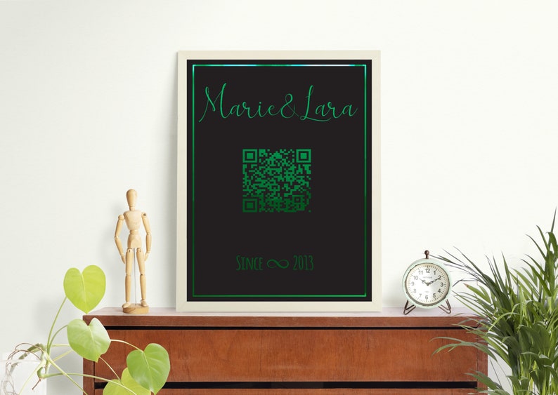 Barcode Best Friend Poster QR Code With Your Dedication - Etsy