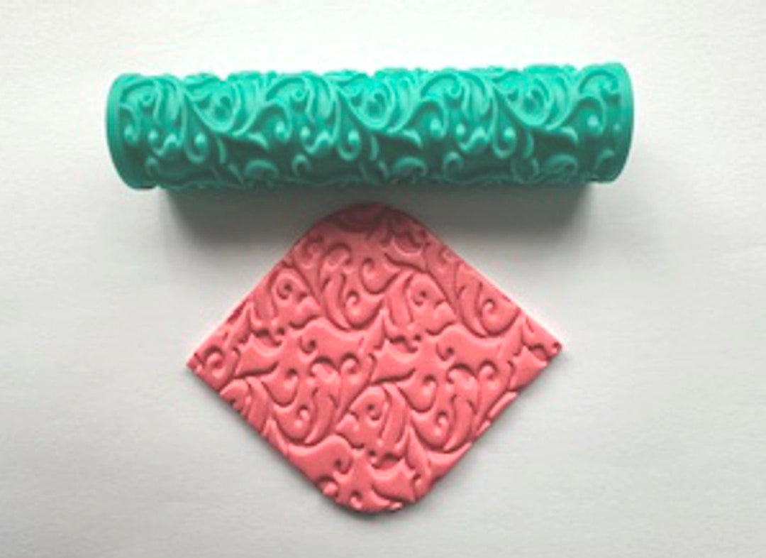 Curled Vines & Buds Imprint Texture Roller/ Clay Tools/jewellery Making ...