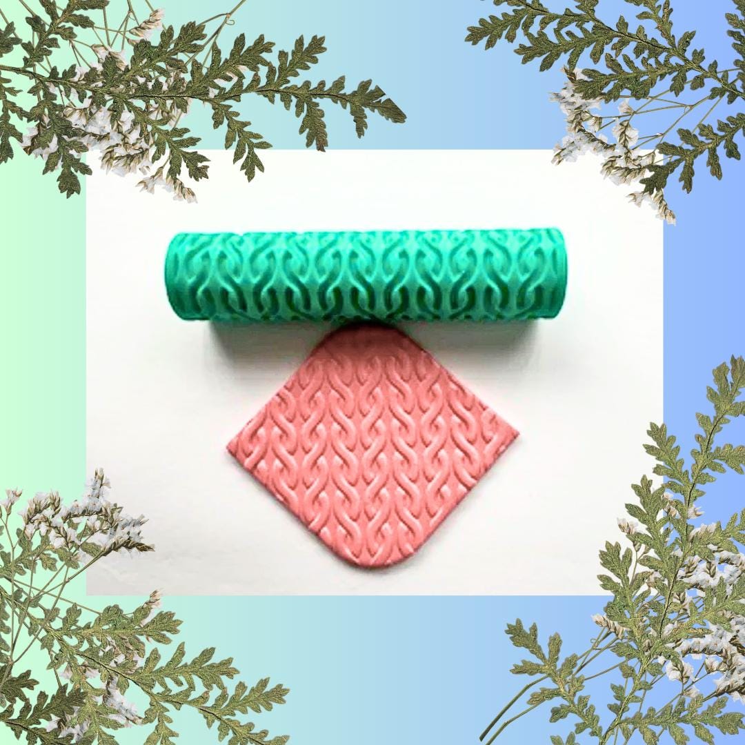 Interlock Curl Texture Roller: Clay Imprint Tool for Jewelry Making - Etsy