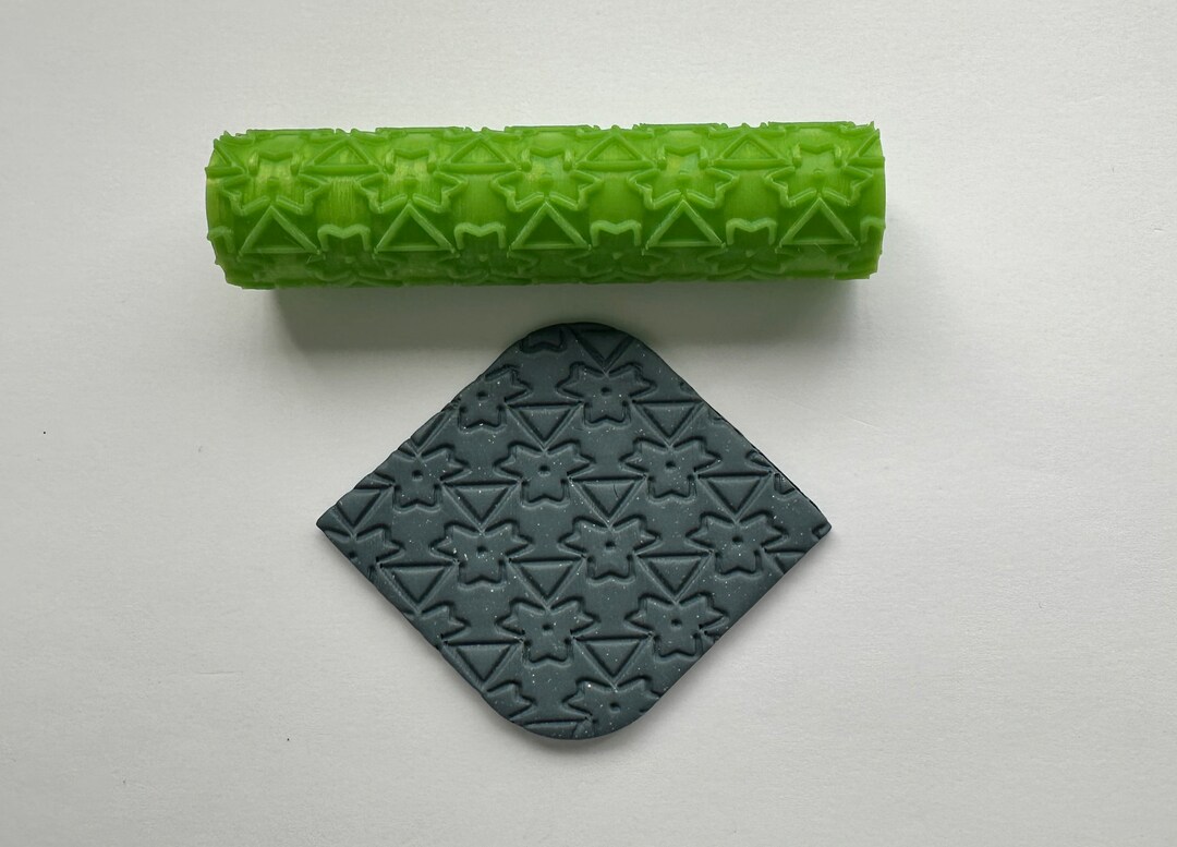 Triangle & 3 Point Design Imprint Texture Roller |polymer Clay| Clay ...
