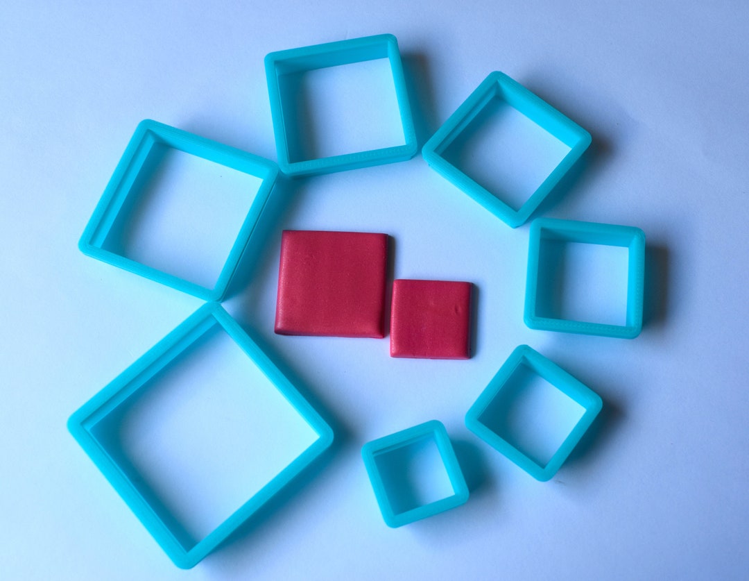 Square Shape Polymer Clay Cutters - Etsy