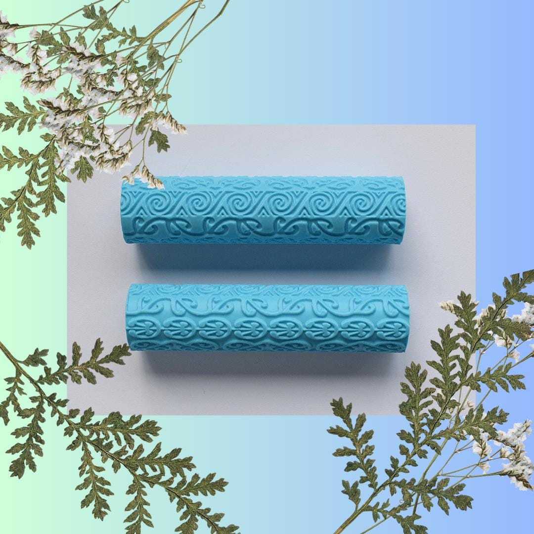Koru Patterned All Over Texture Roller/polymer Clay Tools/jewellery ...