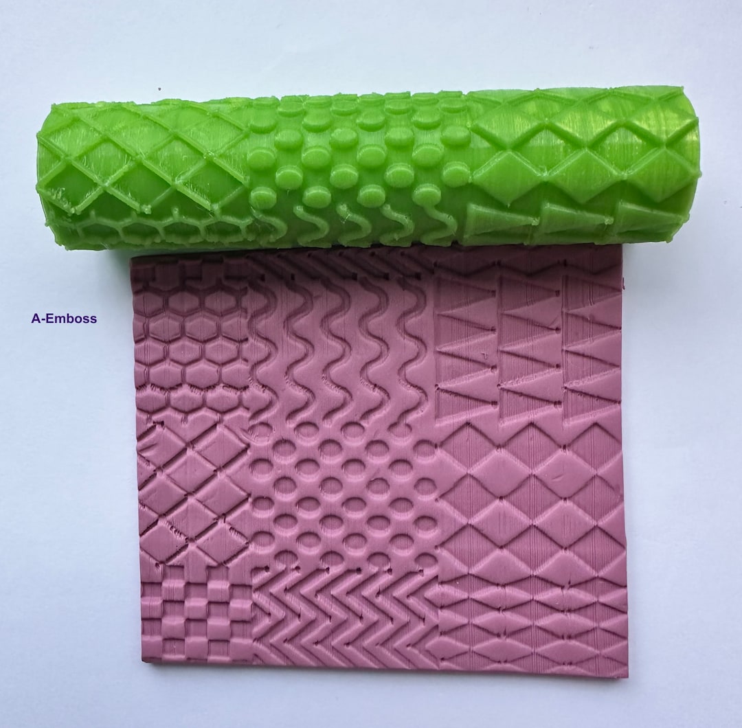 A or B Emboss or Deboss Imprint Texture Roller Design 344 6 Designs - Etsy