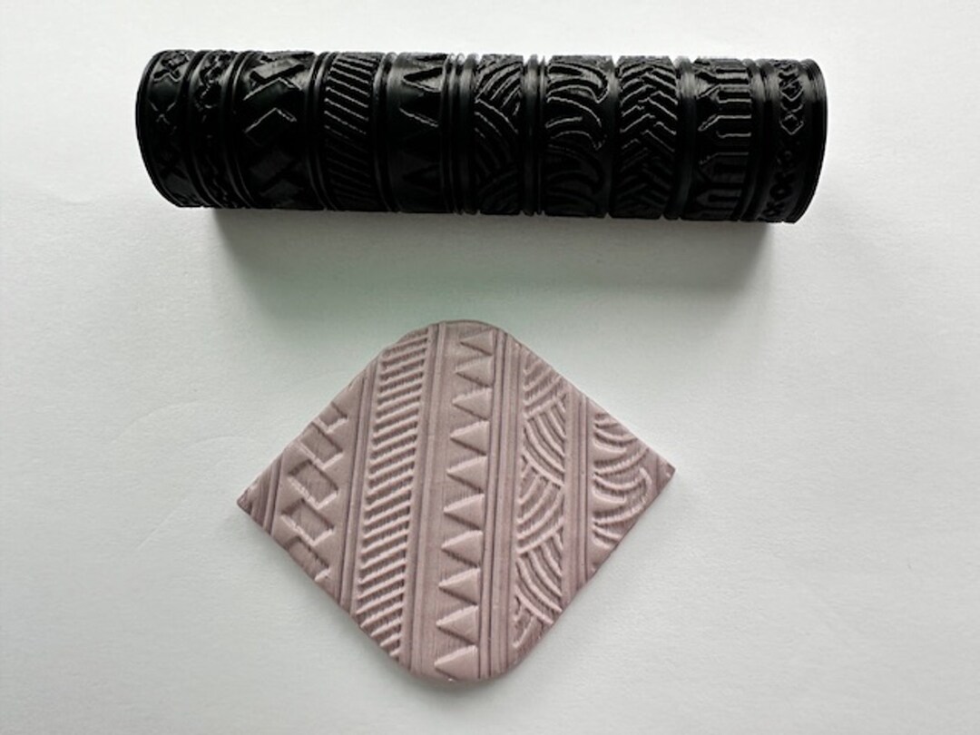 Tribal Texture Roller: Polymer Clay Imprint Tool, Jewellery Making - Etsy