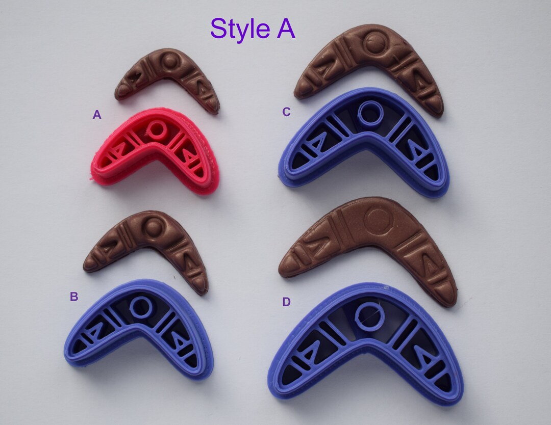 Boomerang Polymer Clay Cutters Style A or B | Clay Tools| Made in ...