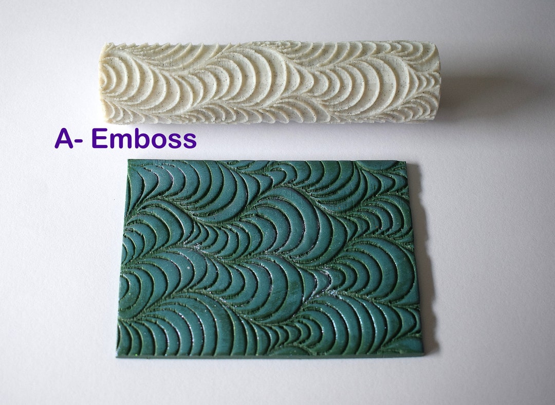 A or B Emboss or Deboss Imprint Texture Roller Design 020 - Etsy
