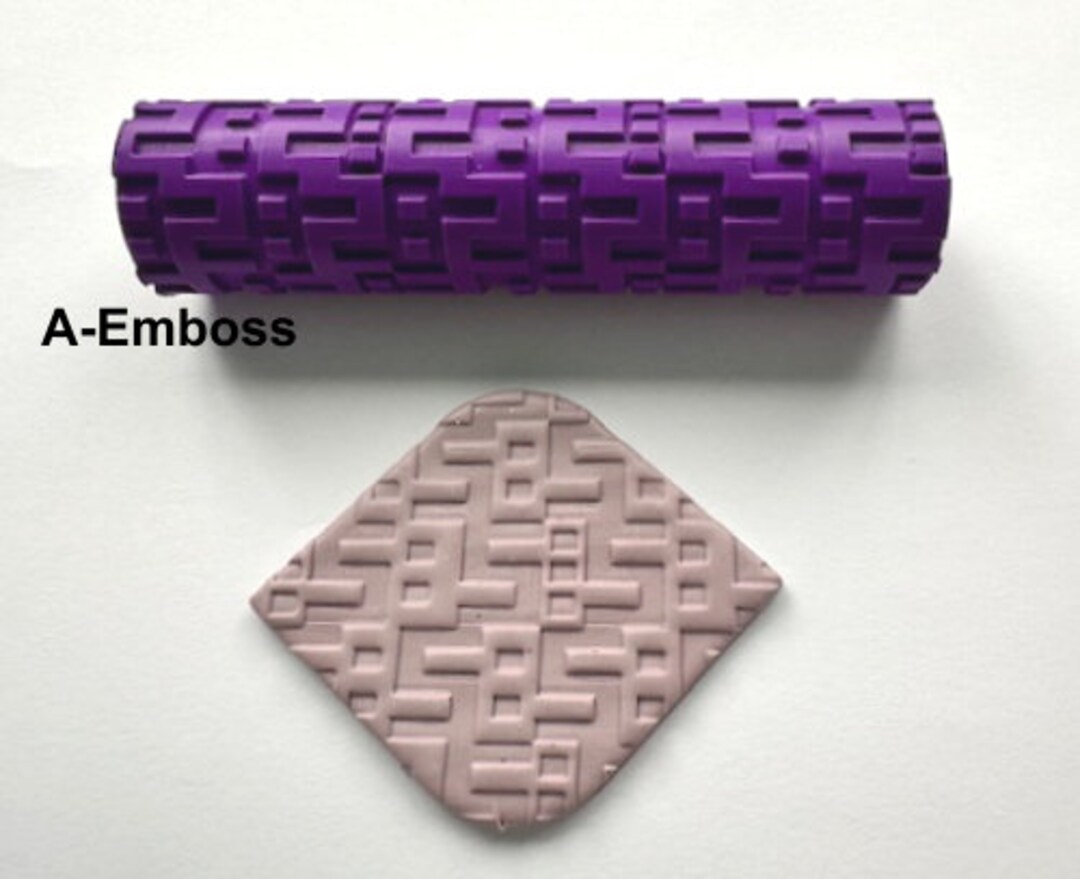 Emboss or Deboss Imprint Texture Roller Design Clay Tools Jewellery ...