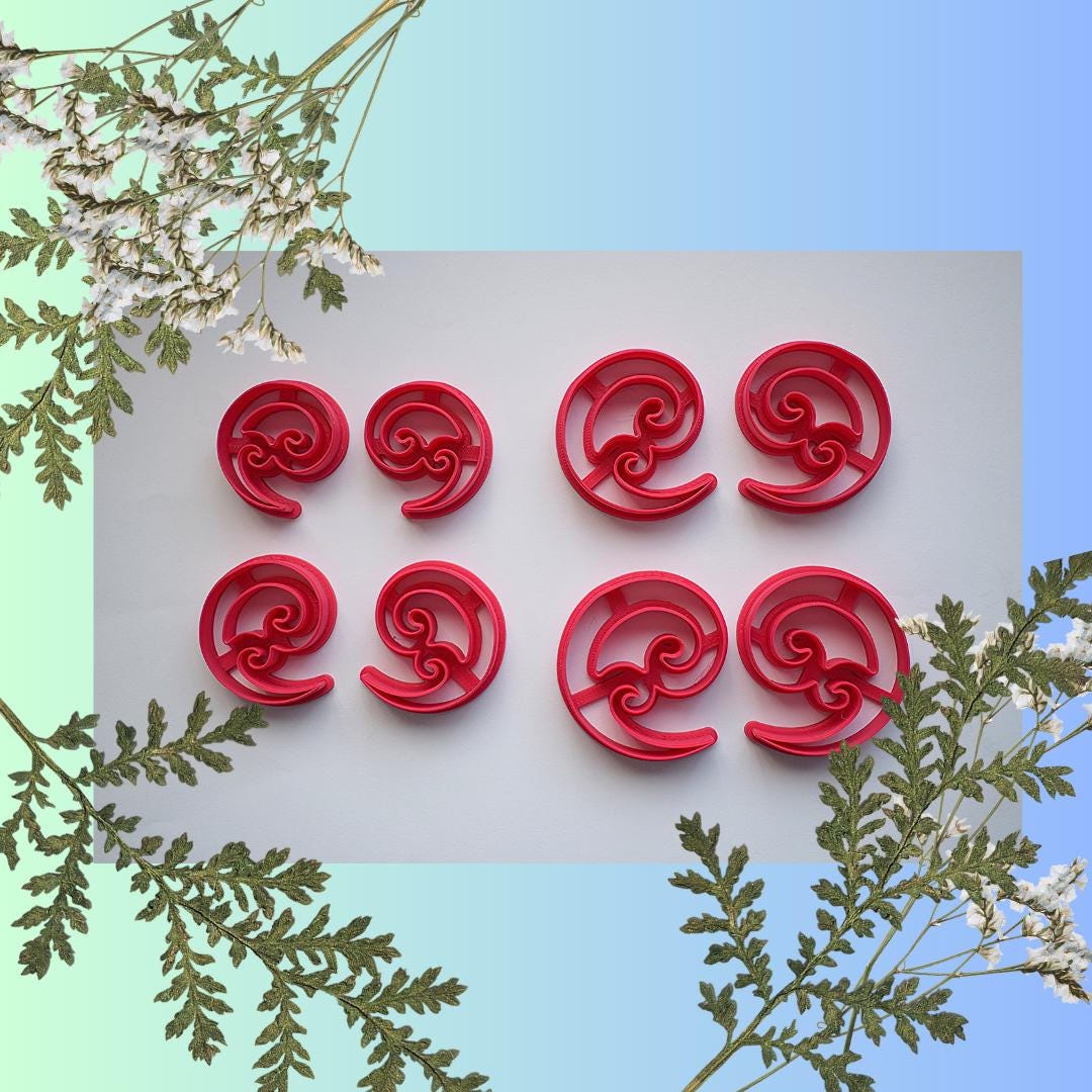Half Curl Shaped Koru Symbol /polymer Clay Cutter/jewellery Making/kids ...