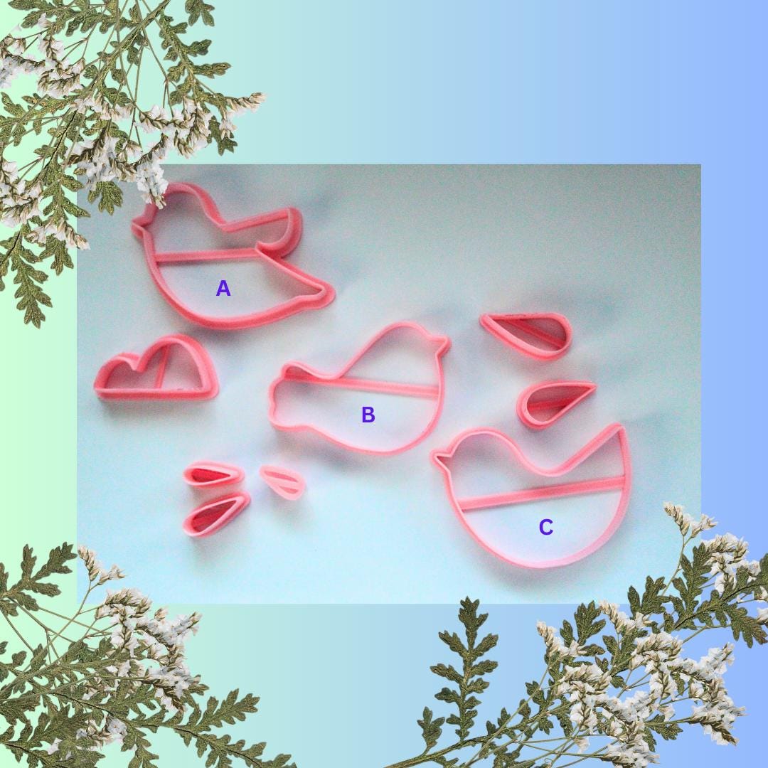 Set of Three Birds Polymer Clay Cutters| Jewellery Making| Clay Tools ...