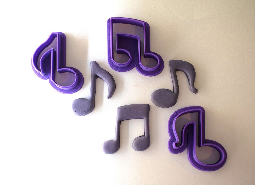 Set of 3 Musical Notes Shap Polymer Clay Cutters Made in Australia ...