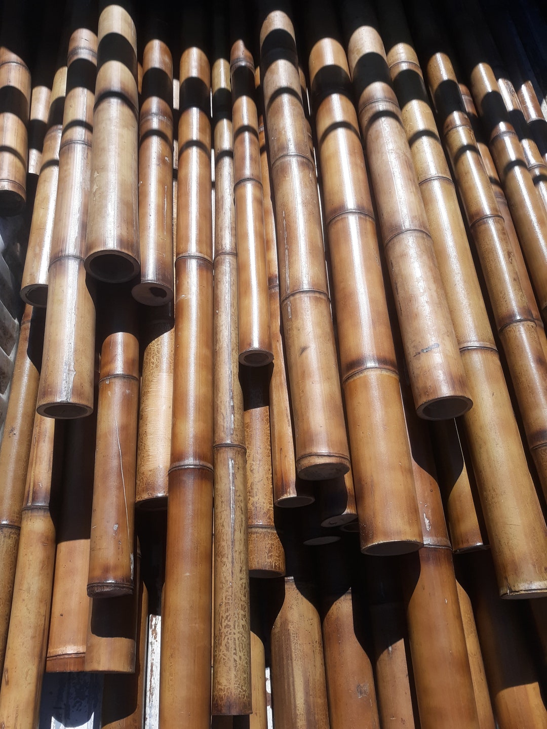 1.5 Flame Cured Bamboo Choose From 1 to 8 Feet Long - Etsy