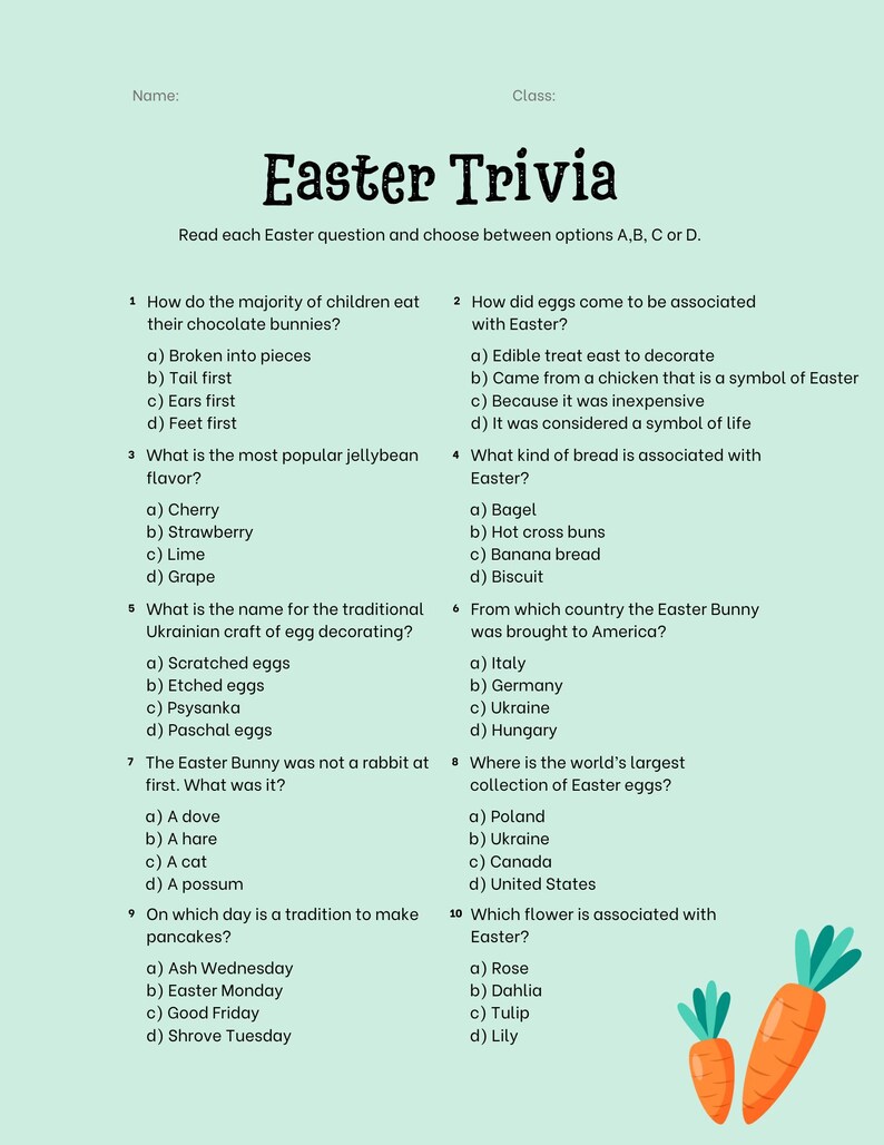 Easter Game Printable Bundle: Word Search, Trivia, Riddles (digital ...