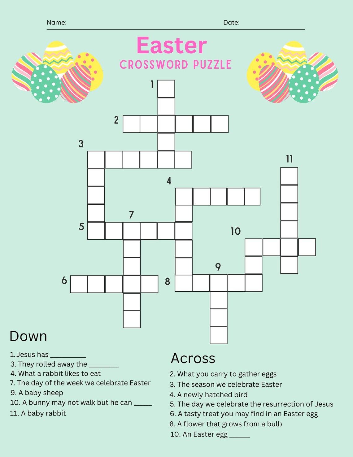 Easter Game Printable Bundle Featuring Word Searches, Trivia, and ...