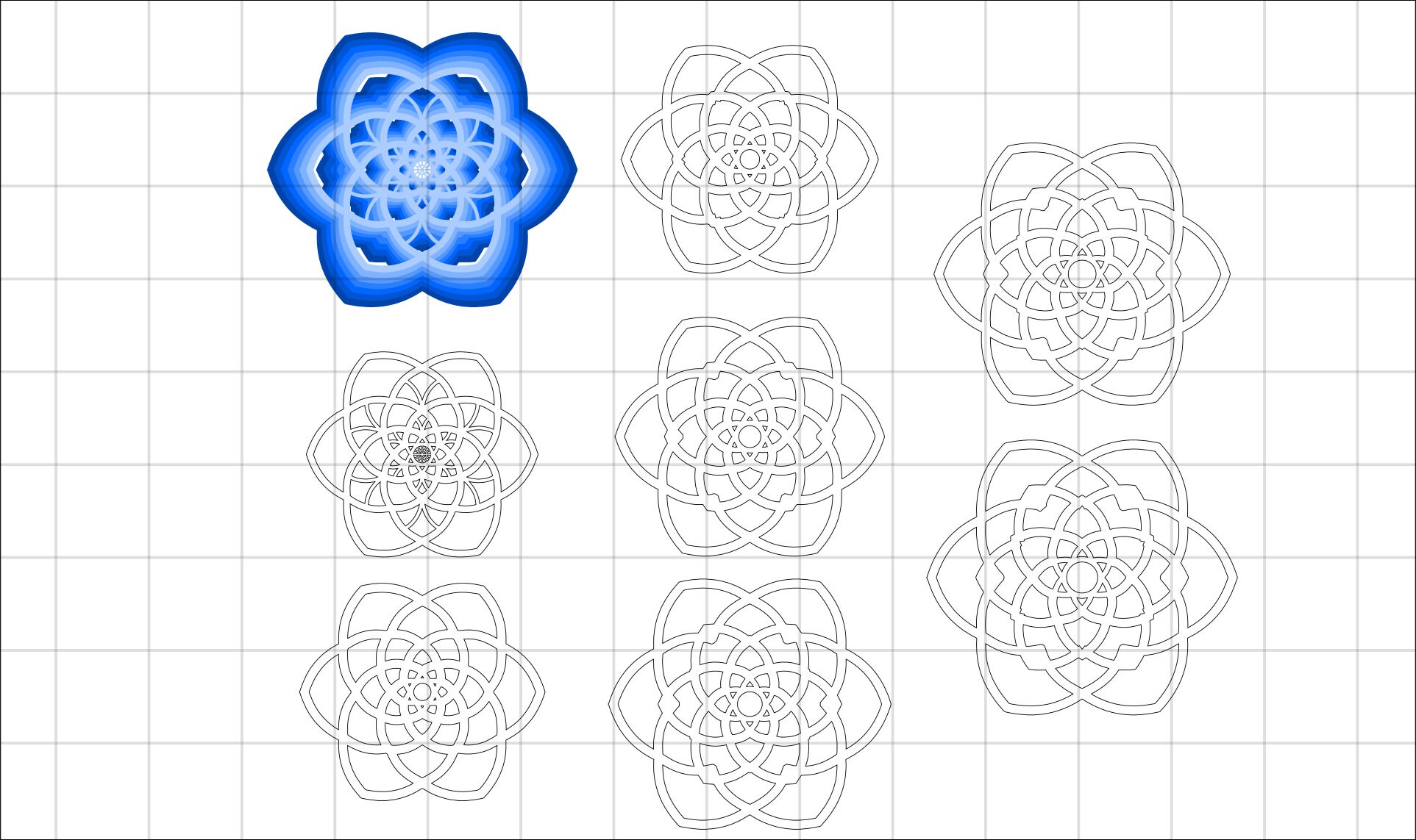 Multi-layered Mandala, Star ,SVG File, Digital File, CNC Machine and ...