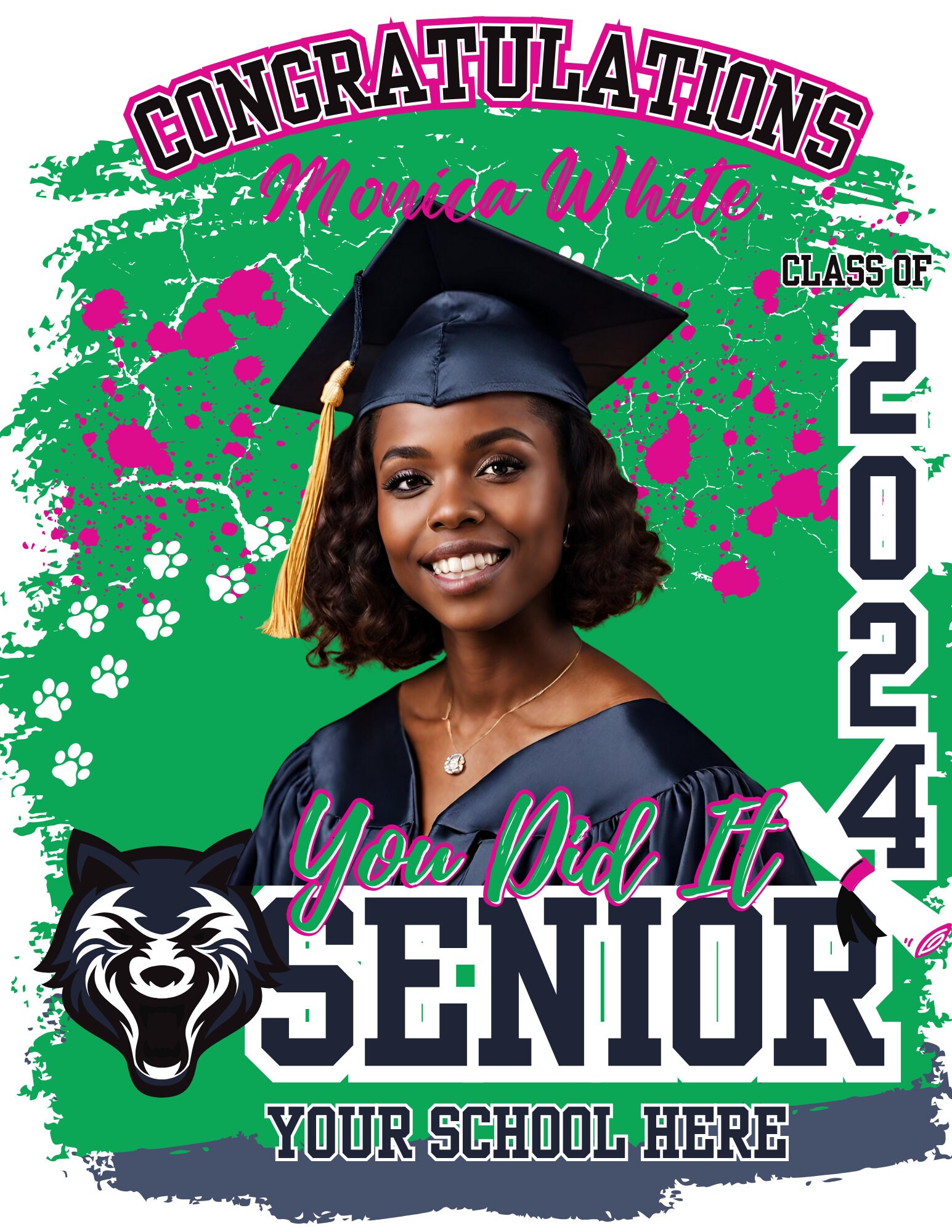 Senior Editable Canva Templates/canva Editable Templates/2024 Grads ...