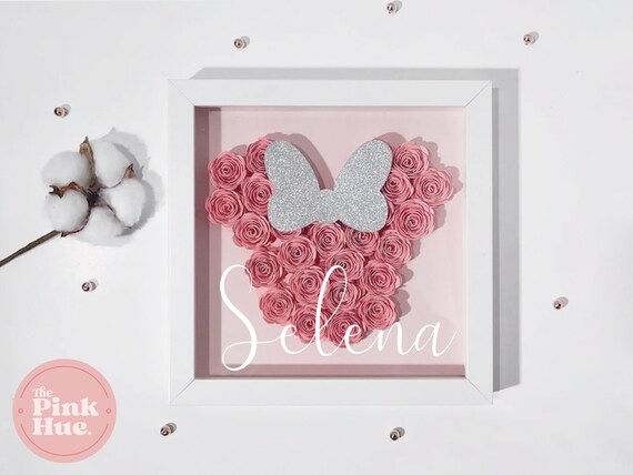 8x8 Minnie Mouse Shadow Box Custom Shadow Box Minni - Etsy