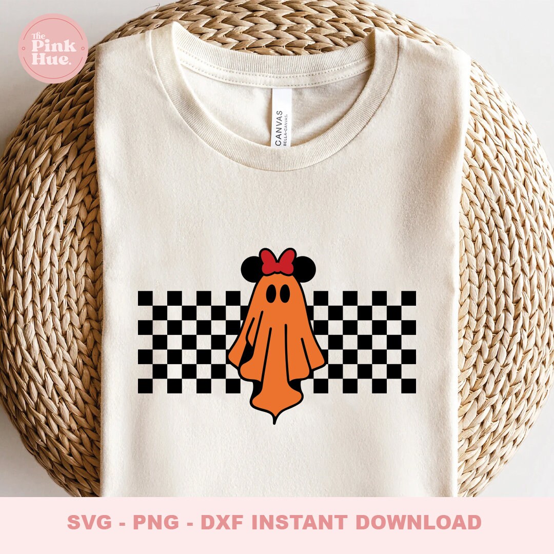 Mickey Mouse Plaid Ghost | Minnie Mouse Plaid Ghost | Plaid Ghost SVG ...