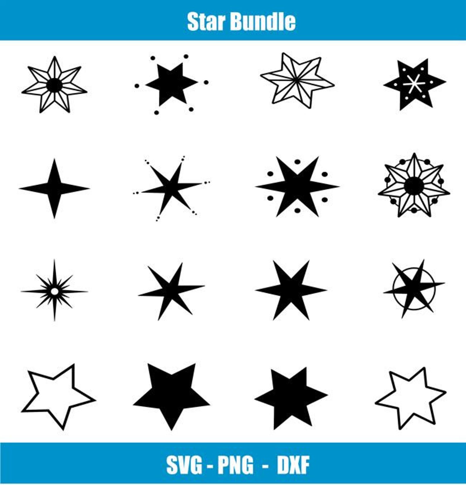Star SVG Bundle, Star SVG, Christmas Star Svg, Svg Files for Cricut ...