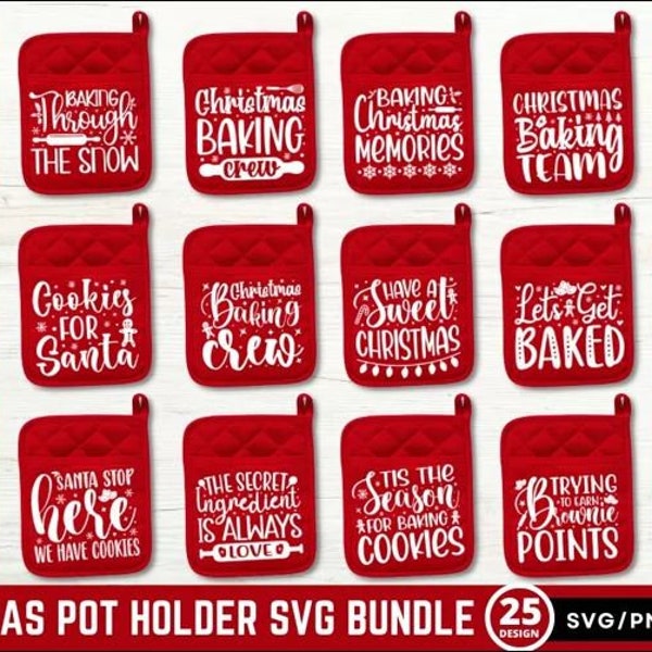 Christmas Pot Holder Svg - Etsy