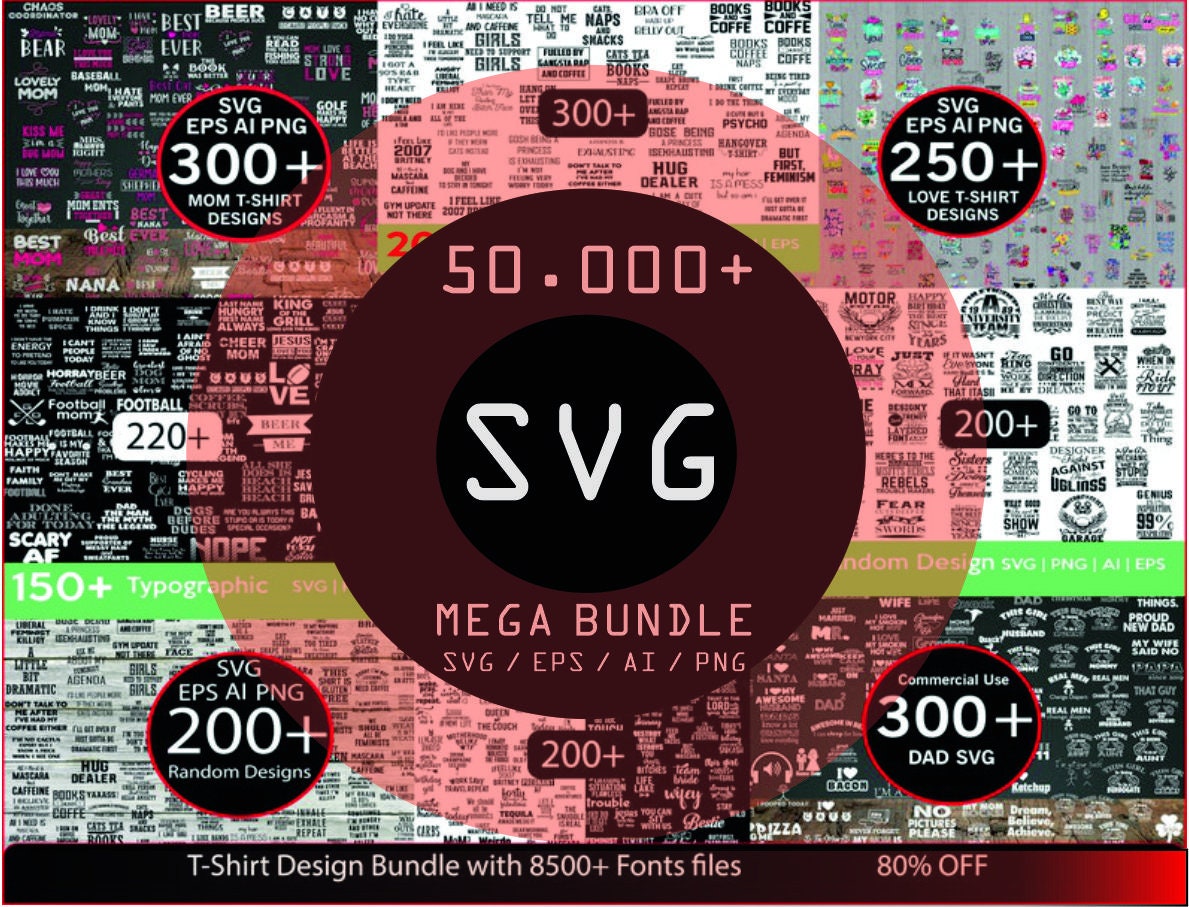 50,000+ SVG Design Bundle, SVG Designs, Mega Svg Bundle, Huge Svg ...