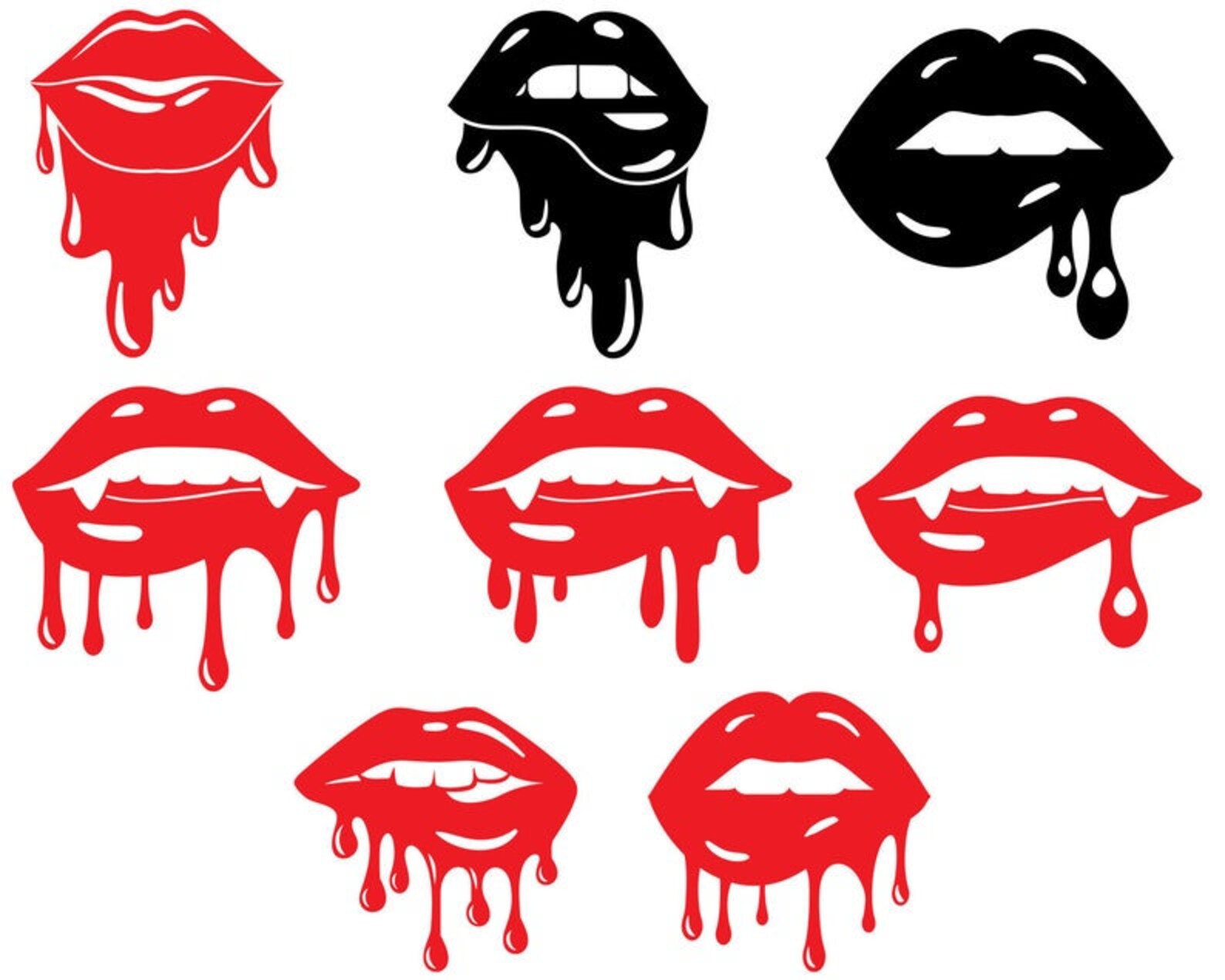 Lips SVG, Lips Bundle Svg, Kiss Svg,bleeding Lips,biting Lips Svg,kiss ...
