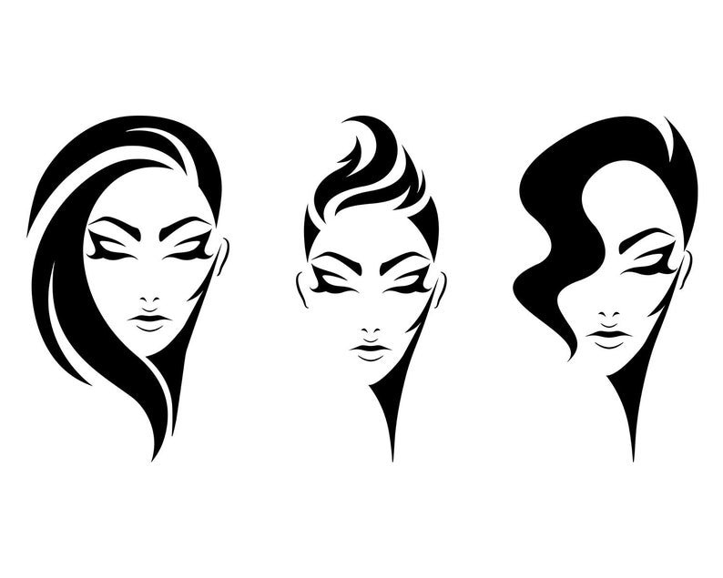 Bundle Woman SVG, Hat SVG, Lashes SVG, Eyelash Svg, Head, Face, Female ...