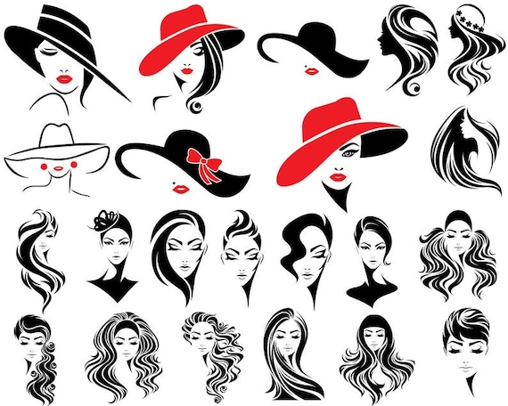 Bundle Woman SVG Hat SVG Lashes SVG Eyelash Svg Head - Etsy