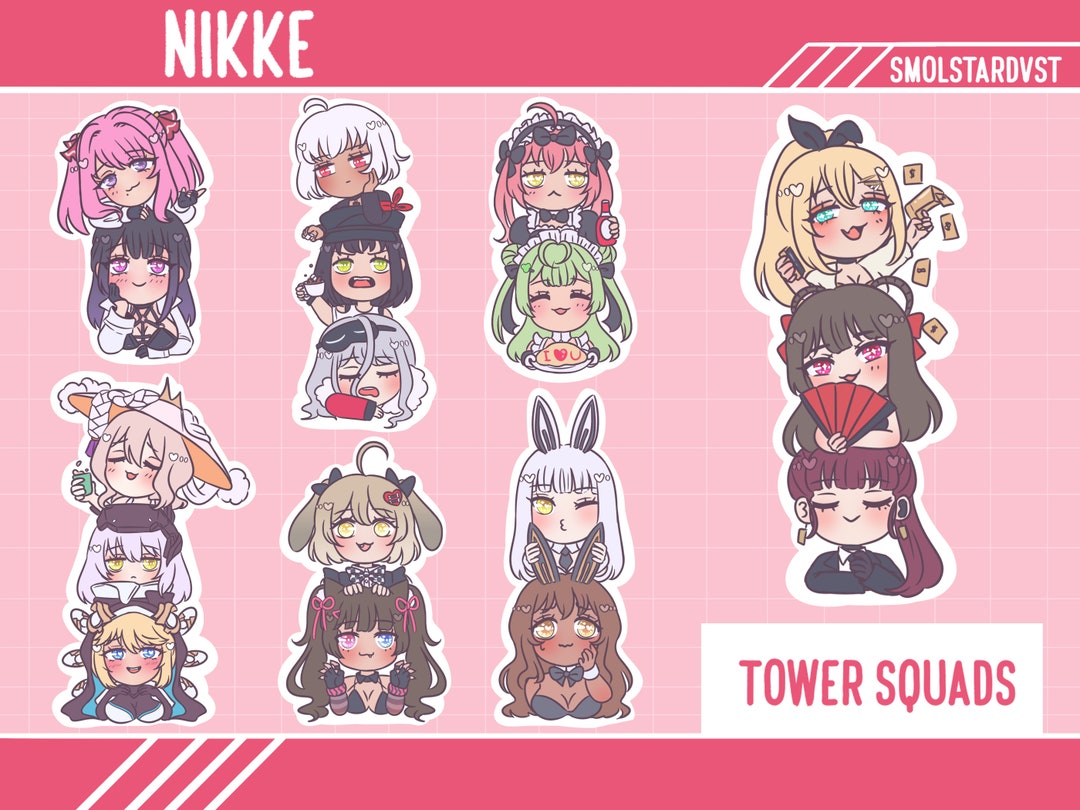 NIKKE : Goddess Of Victory Vinyl Matte Stickers Blanc Noir Scarlet ...