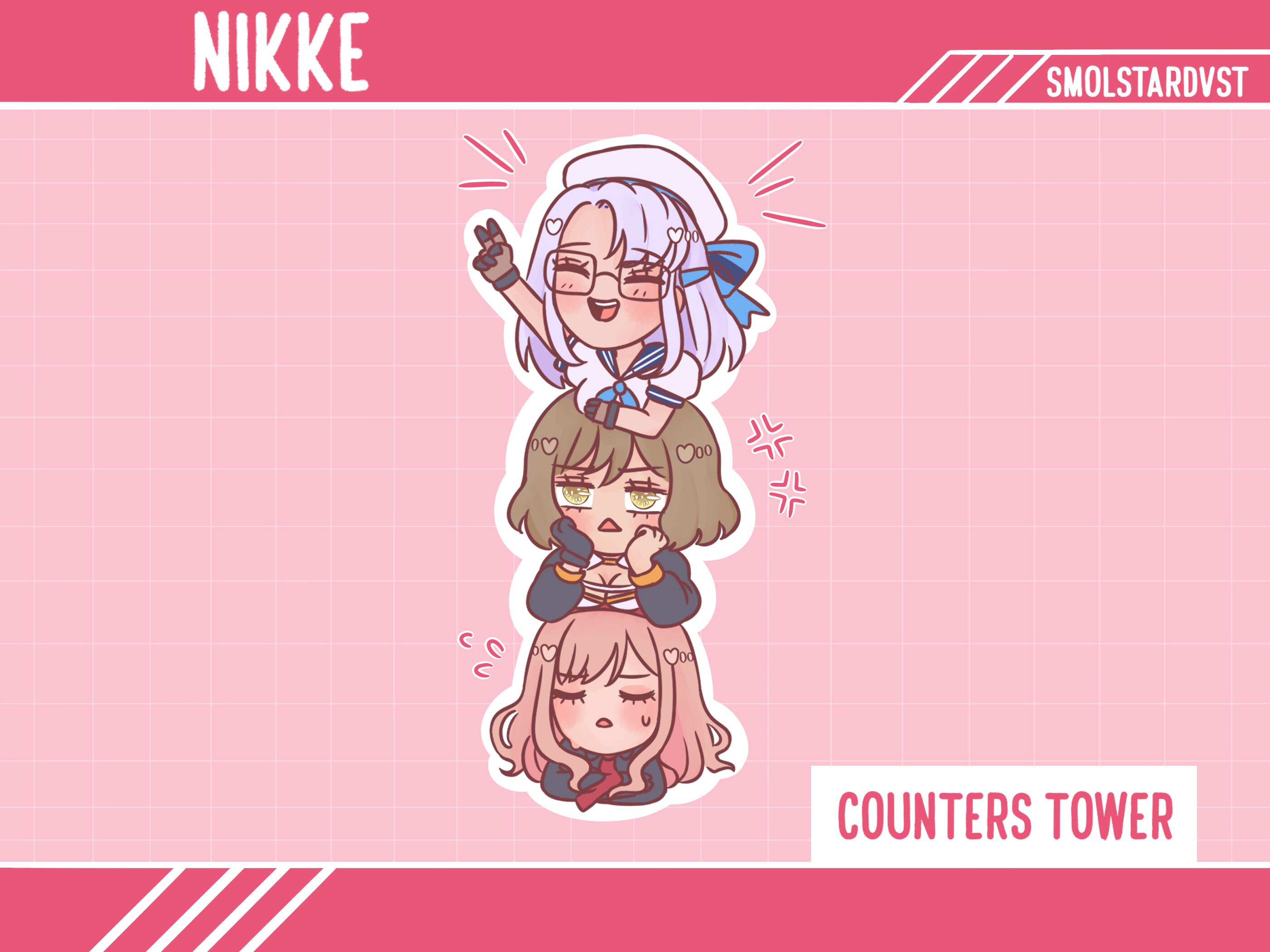 NIKKE : Goddess of Victory Counters Squad Vinyl Matte Stickers Rapi ...