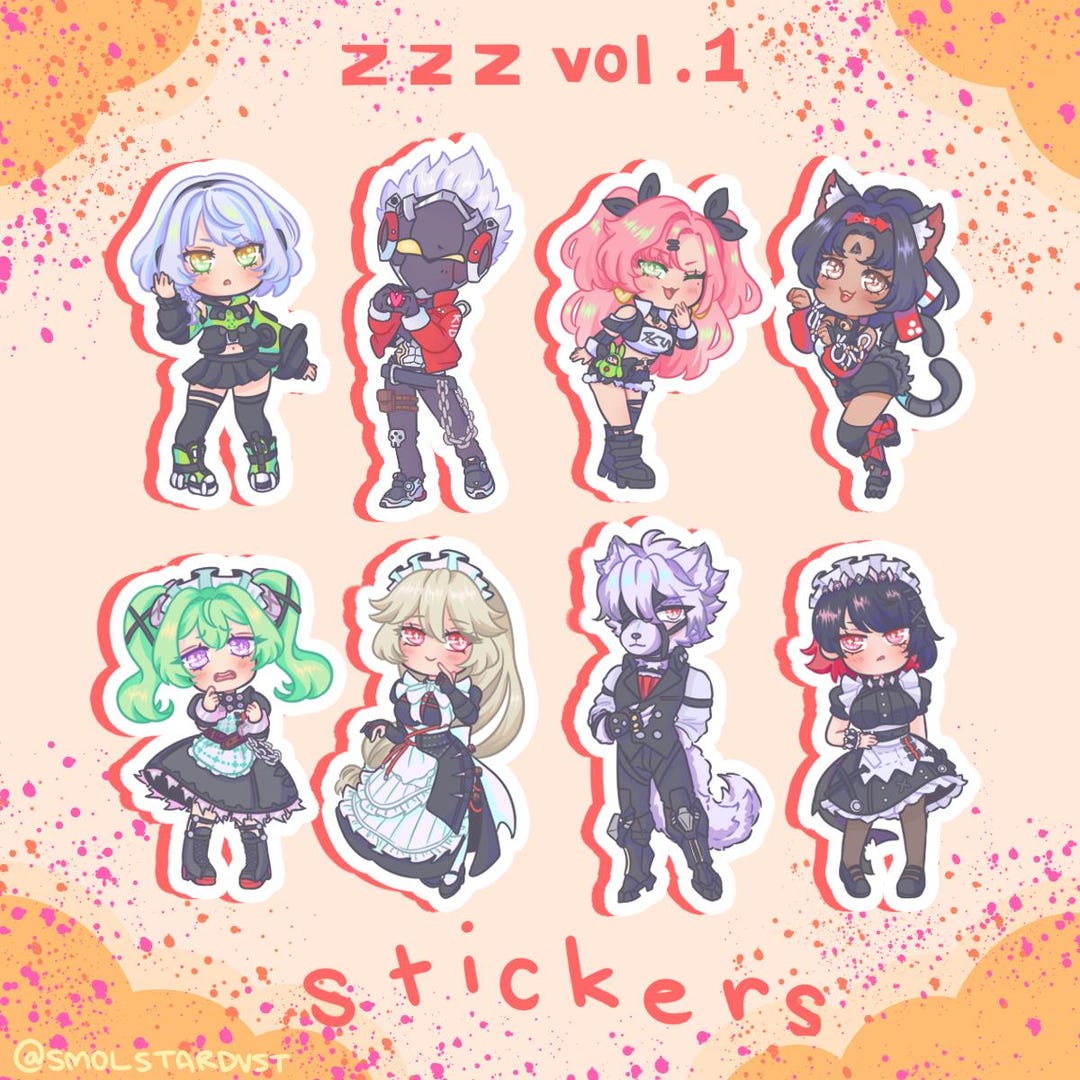 Zenless Zone Zero Vinyl Matte Stickers Cunning Hares Victoria ...