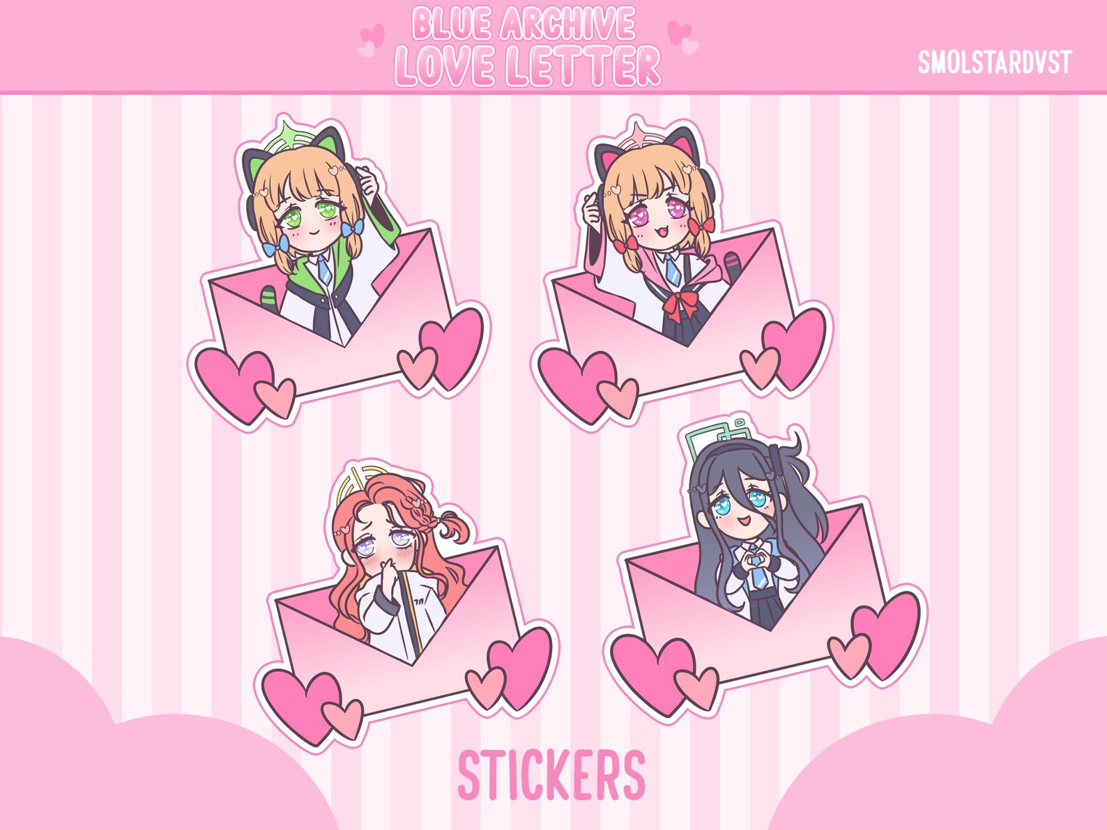 BLUE ARCHIVE Love Letter Vinyl Matte Sticker Gaming Development Club ...