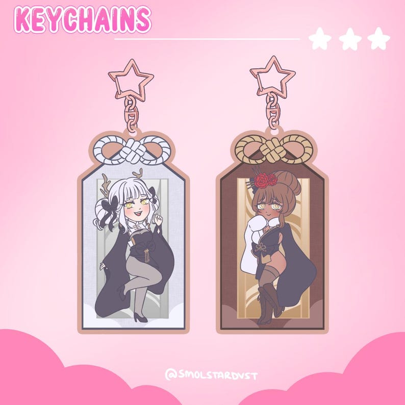 NIKKE : Goddess of Victory Blanc and Noir Omamori Wooden Keychains - Etsy