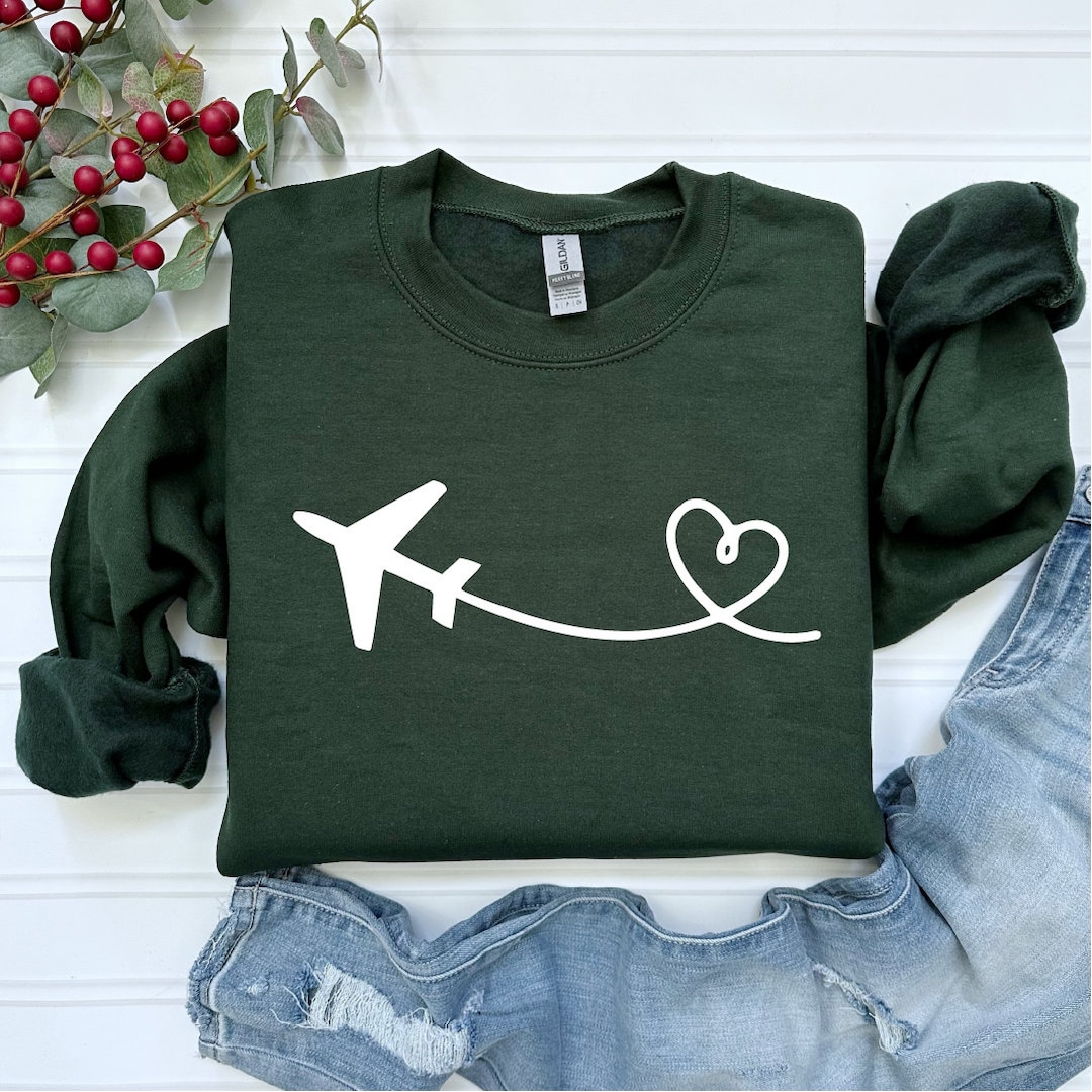 Airplane Heart Sweatshirt, Flight Attendant Sweatshirt, Pilot ...