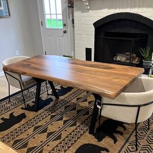 The Live Edge Solid Dining Table, Natural Dining Table, Kitchen Dining ...