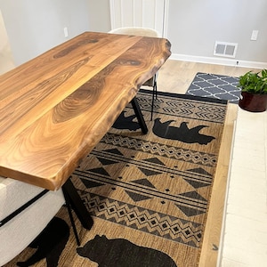The Live Edge Solid Dining Table, Natural Dining Table, Kitchen Dining ...