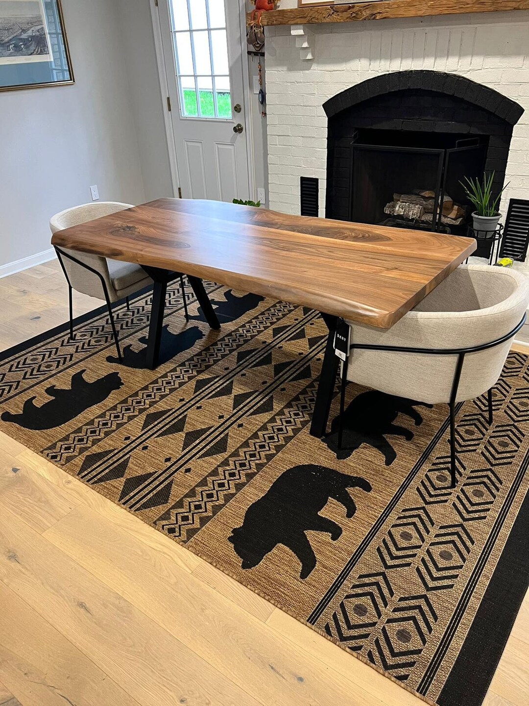 The Live Edge Solid Dining Table, Natural Dining Table, Kitchen Dining ...