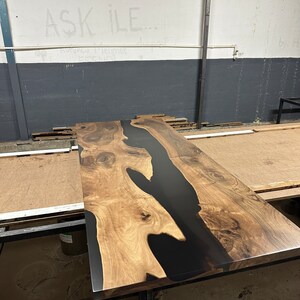 Epoxy Table, Custom Dining Table, Dining Room Table, Live Edge Table ...
