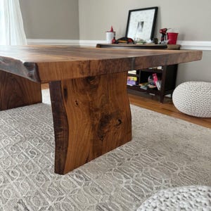 Handmade Chestnut Live Edge Dining Table: Rustic Modern Design - Etsy
