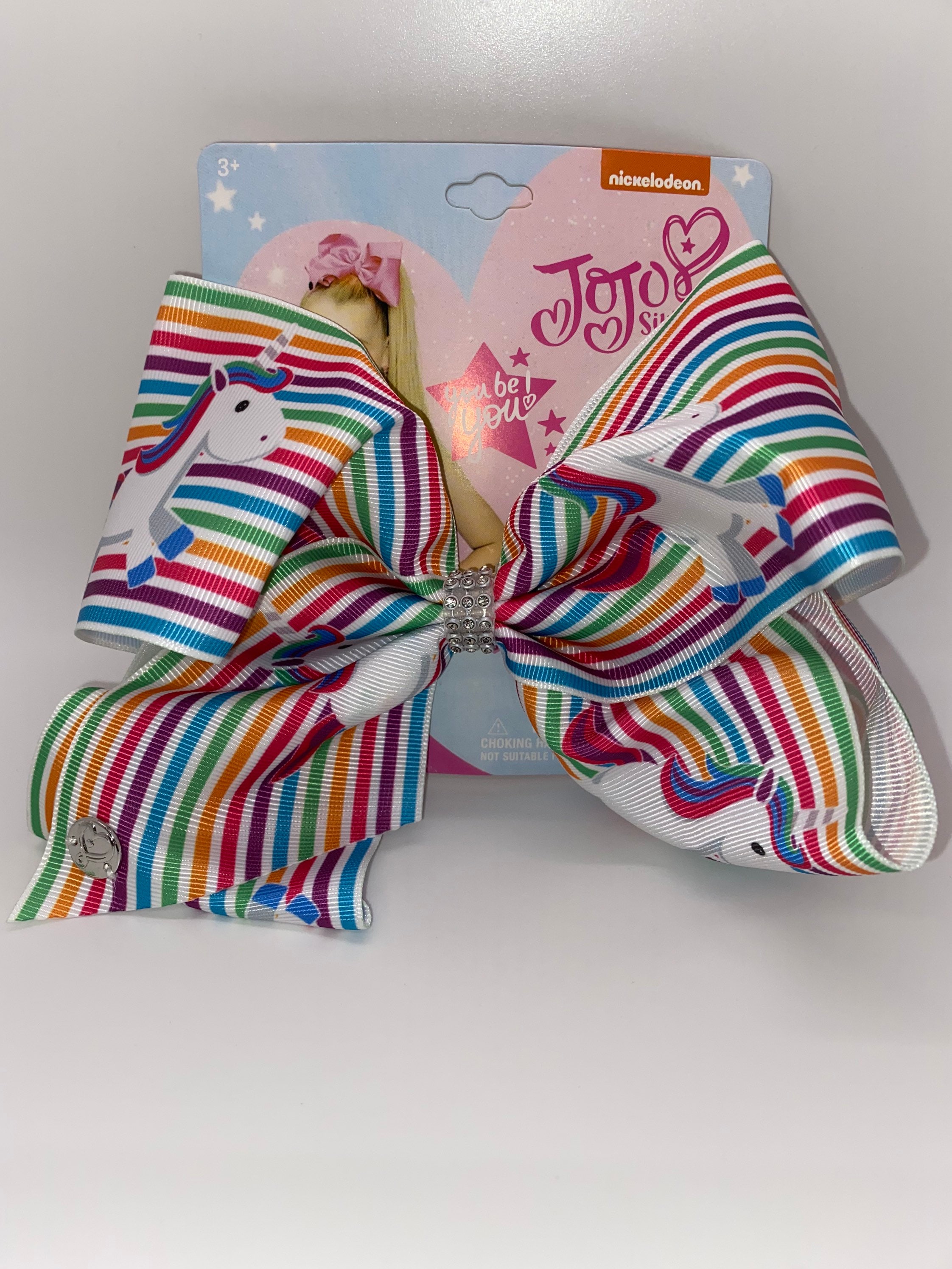 Jojo Siwa Candy Stripe Unicorn Hair Bow 8 Inch - Etsy