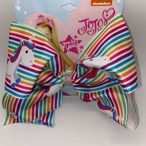 Jojo Siwa Candy Stripe Unicorn Hair Bow 8 Inch | Etsy